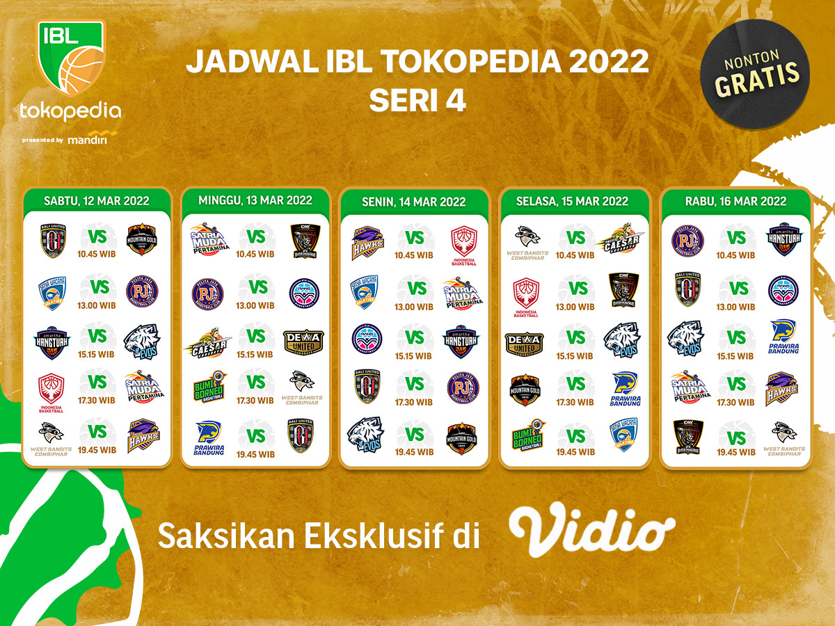 Link Live Streaming IBL 2022 Seri 4 - Jadwal dan Klasemen IBL 2022 ...