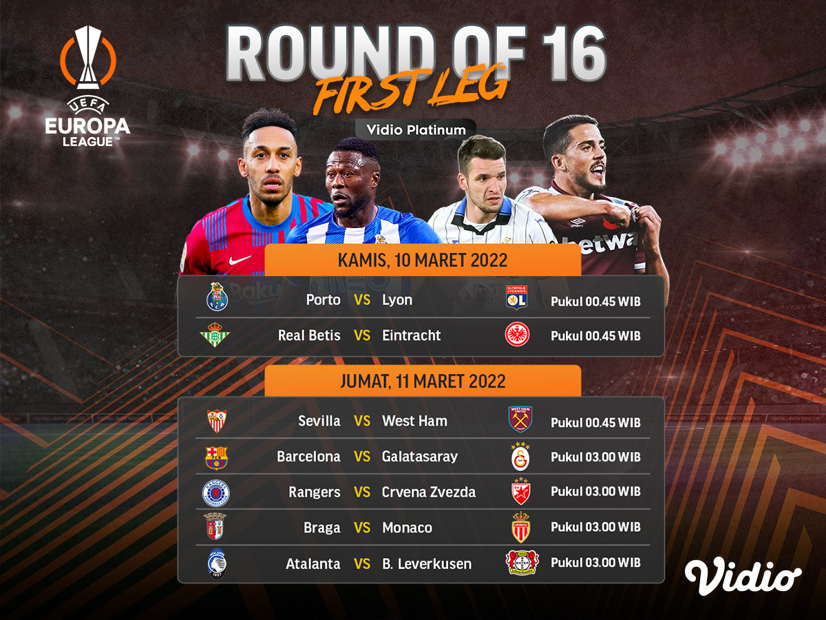 Link Live Streaming Liga Europa 2021/22 Babak 16 Besar Leg Pertama, Barca Hadapi Galatasaray ...