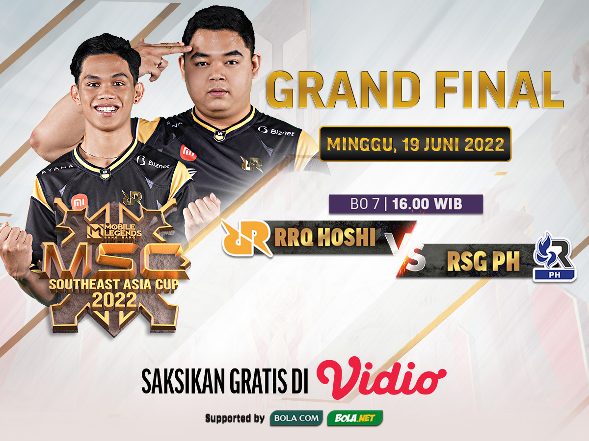 Jadwal Final MSC 2022, Live Streaming RRQ Hoshi vs RSG PH