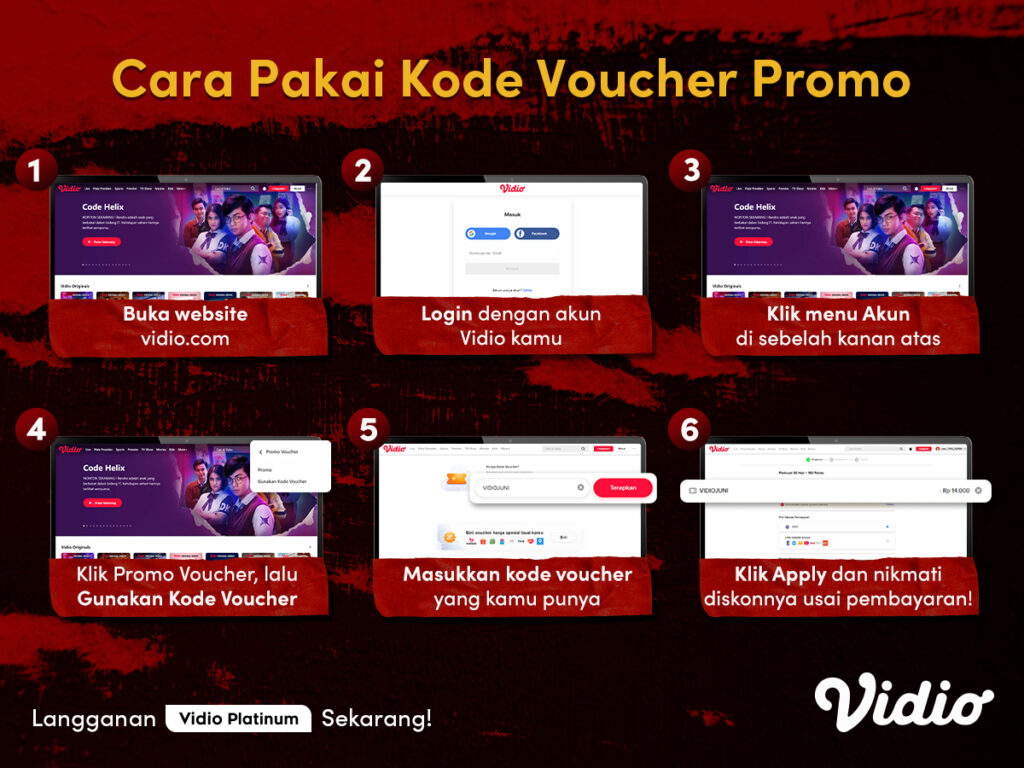 Cara Redeem Kode Voucher Vidio untuk Gunakan Promo Menarik - Vidio Blog