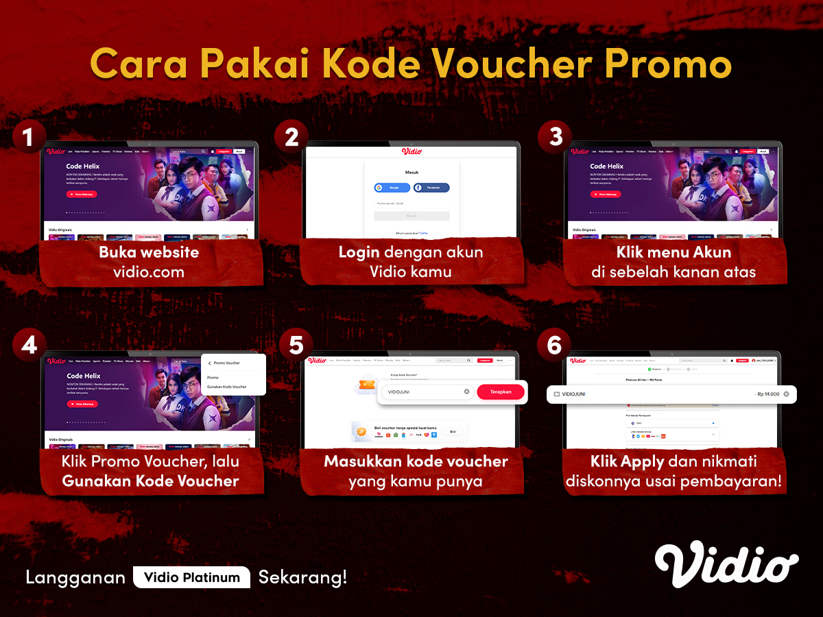 Cara Redeem Kode Voucher Vidio untuk Gunakan Promo Menarik - Vidio Blog