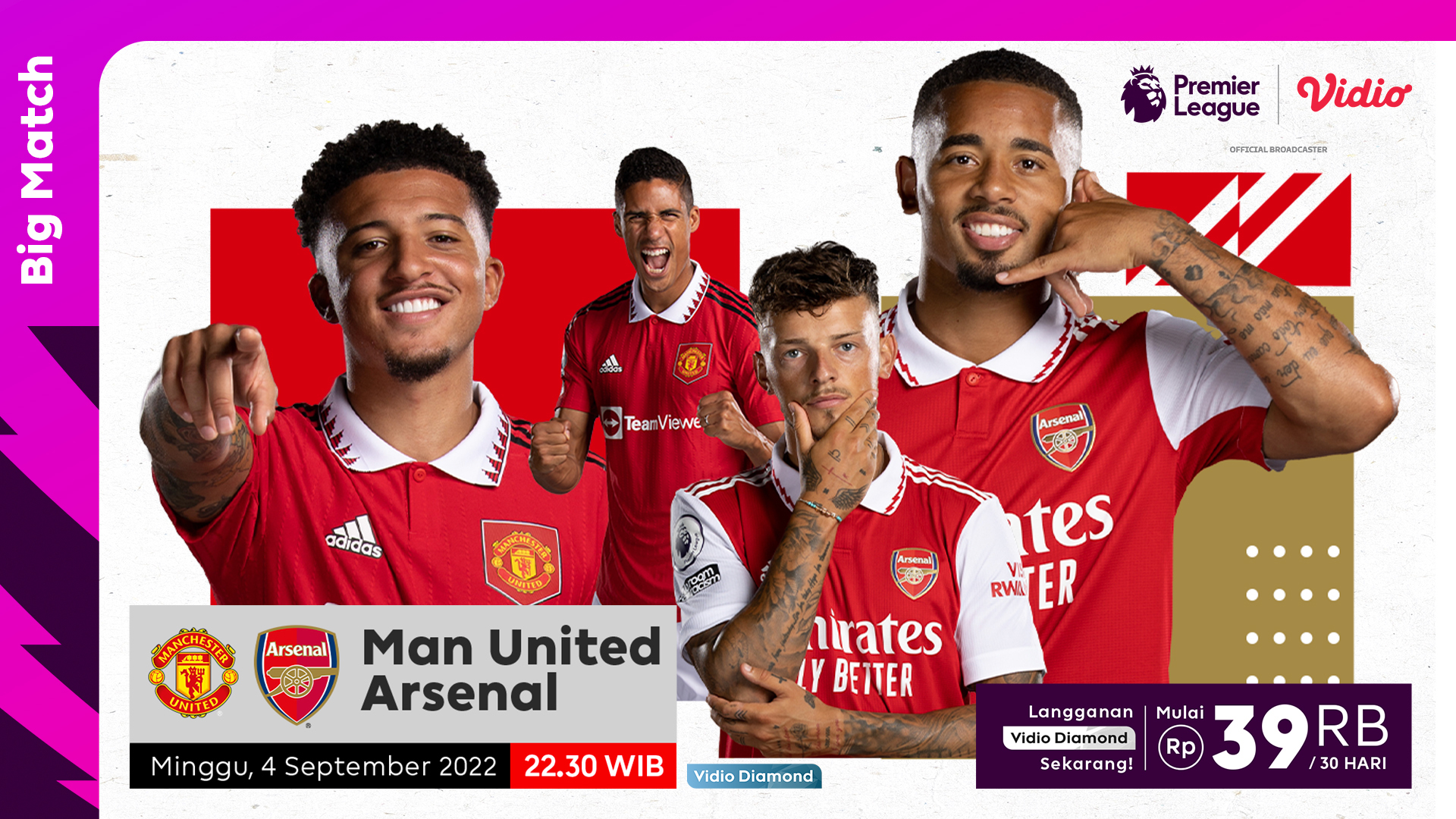 Link Live Streaming Man United vs Arsenal di Liga Inggris 2022/23 - Vidio Blog
