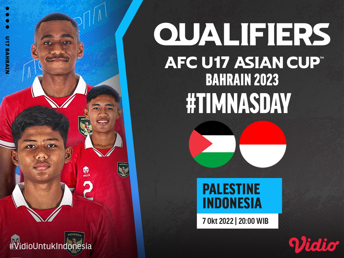 Link Live Streaming Indonesia vs Palestina di Kualifikasi Piala Asia U-17 2023