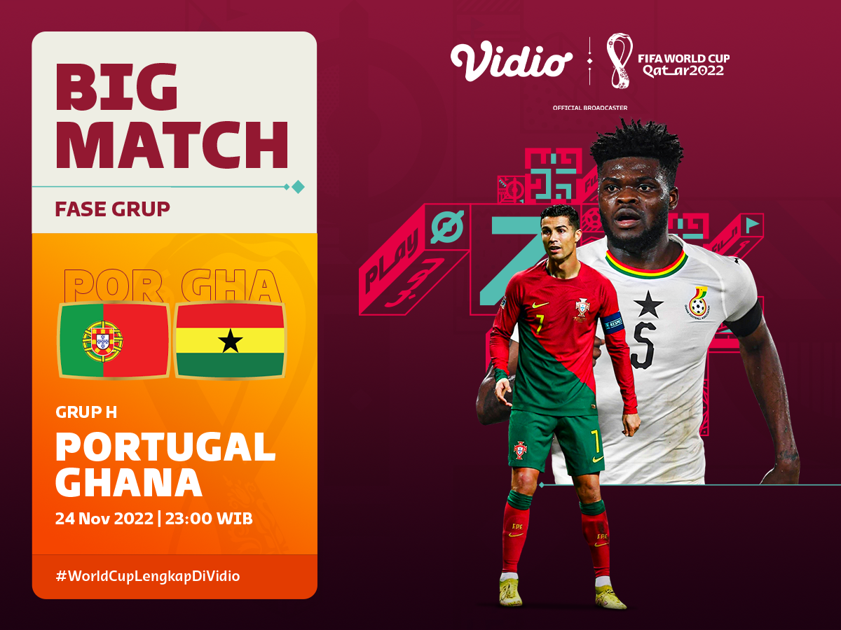 Jadwal dan Live Streaming FIFA World Cup Portugal VS Ghana