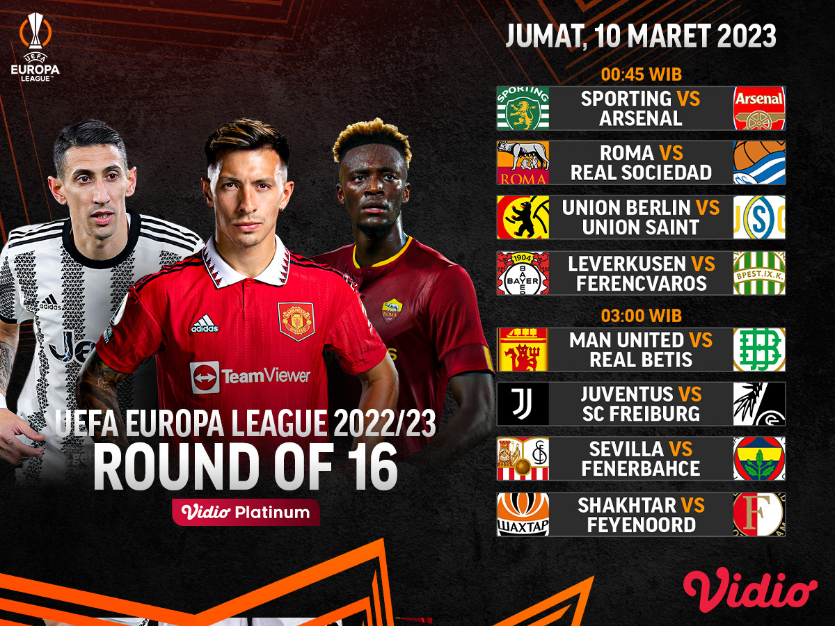 Jadwal Siaran Langsung Liga Europa Babak 16 Besar Leg I | Vidio