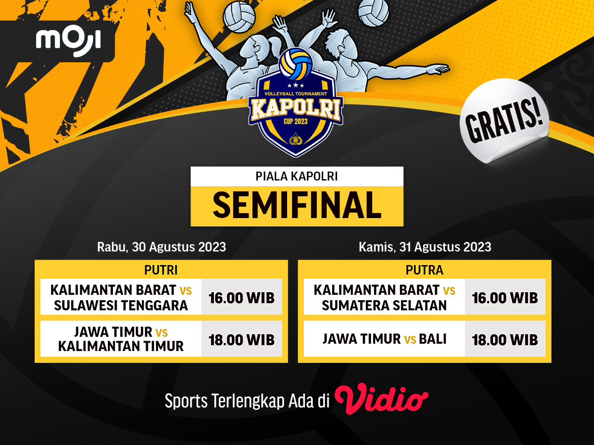 Semifinal Piala Kapolri: Jadwal dan Link Live Streaming - Vidio Blog