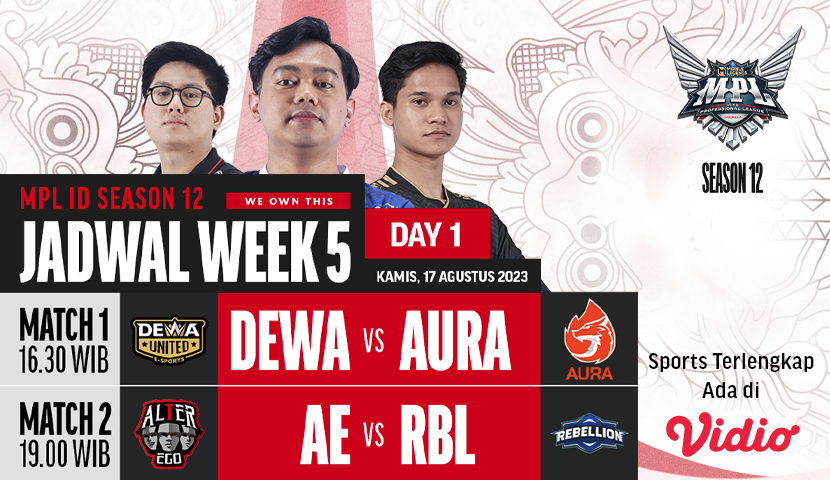 Jadwal dan Link Live Streaming MPL S12 Week 5 - Vidio Blog
