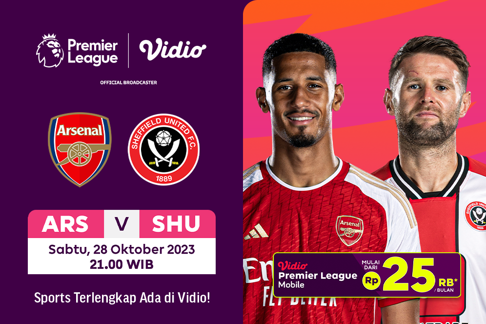 Jadwal dan Link Streaming Arsenal vs Sheffield United Liga Inggris 23/24 - Vidio Blog