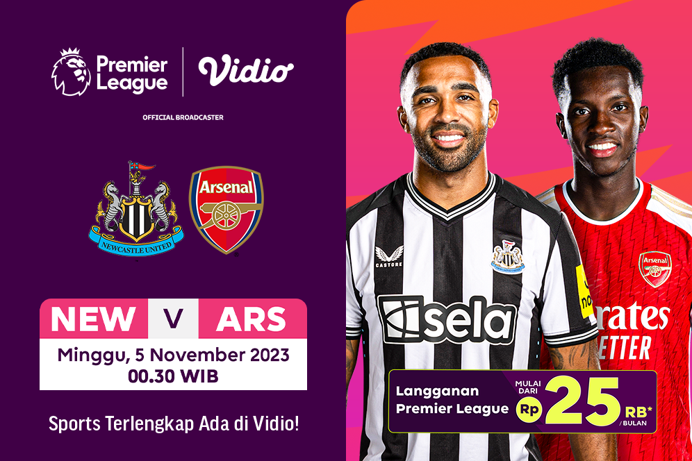 Jadwal dan Link Streaming Newcastle vs Arsenal | Liga Inggris 23/24