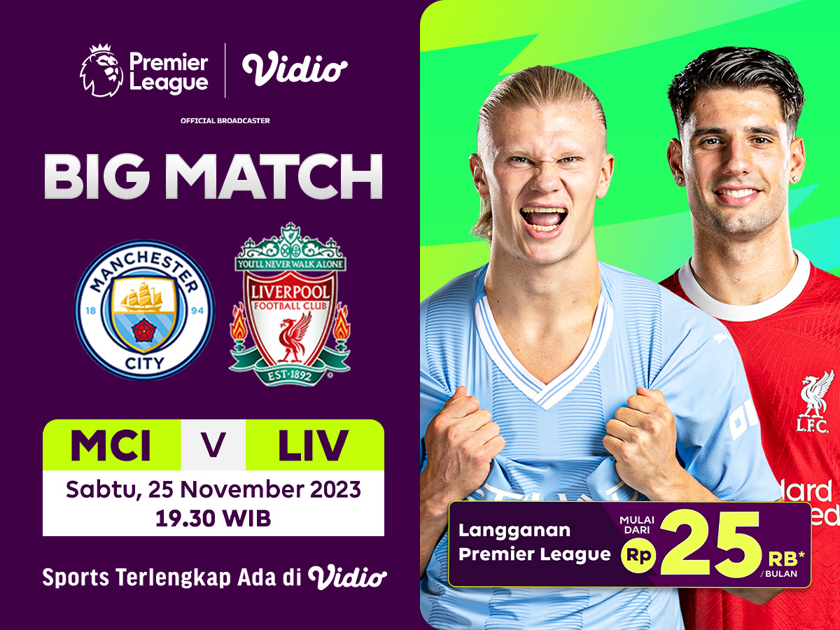 Jadwal Link Streaming Manchester City vs Liverpool, Liga Inggris 23/24 - Vidio Blog