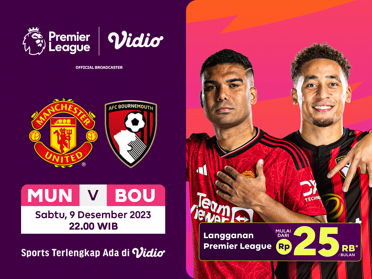Link Streaming MU vs Bournemouth, Liga Inggris 23/24 - Vidio Blog