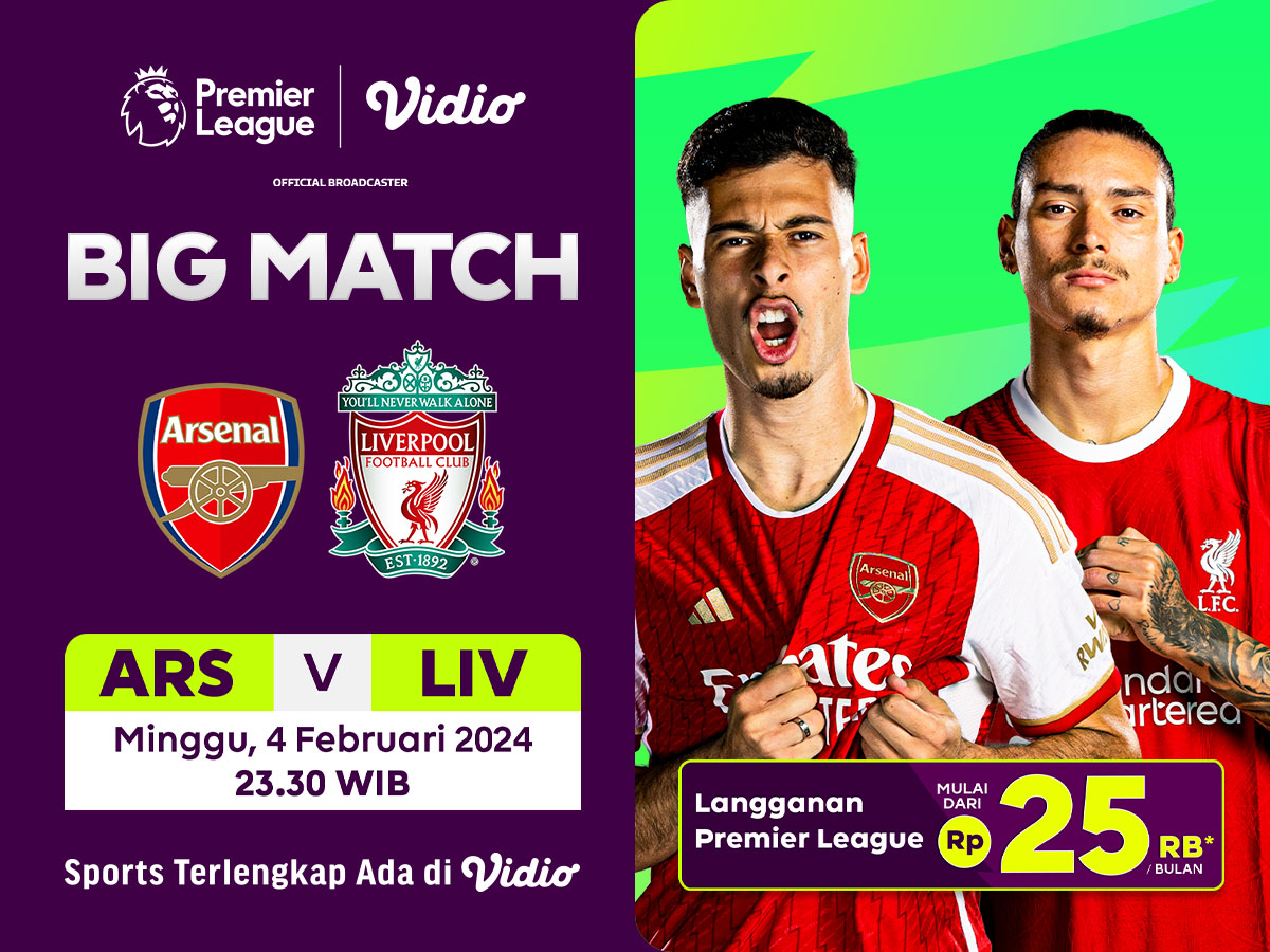 Link Streaming Arsenal vs Liverpool, 4 Februari 2024 - Vidio Blog