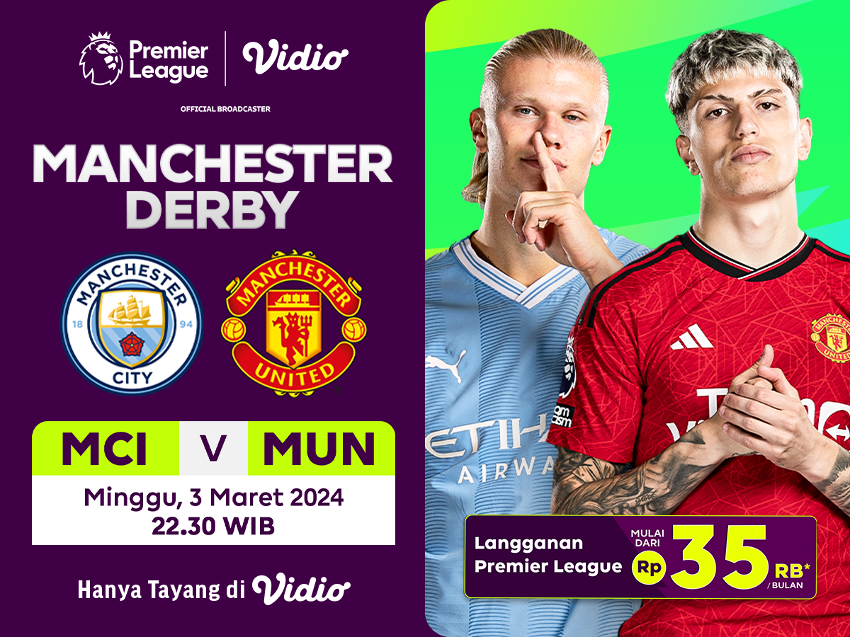 Link Nonton Manchester City vs Manchester United - Vidio Blog