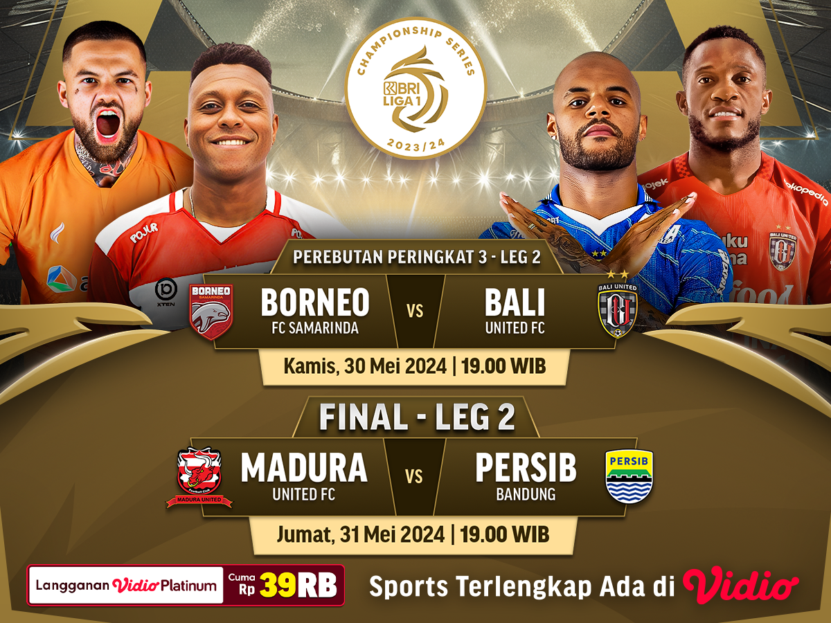 Jadwal BRI Liga 1 2023/2024 Championship Series: Final & Perebutan Juara 3 - Vidio Blog