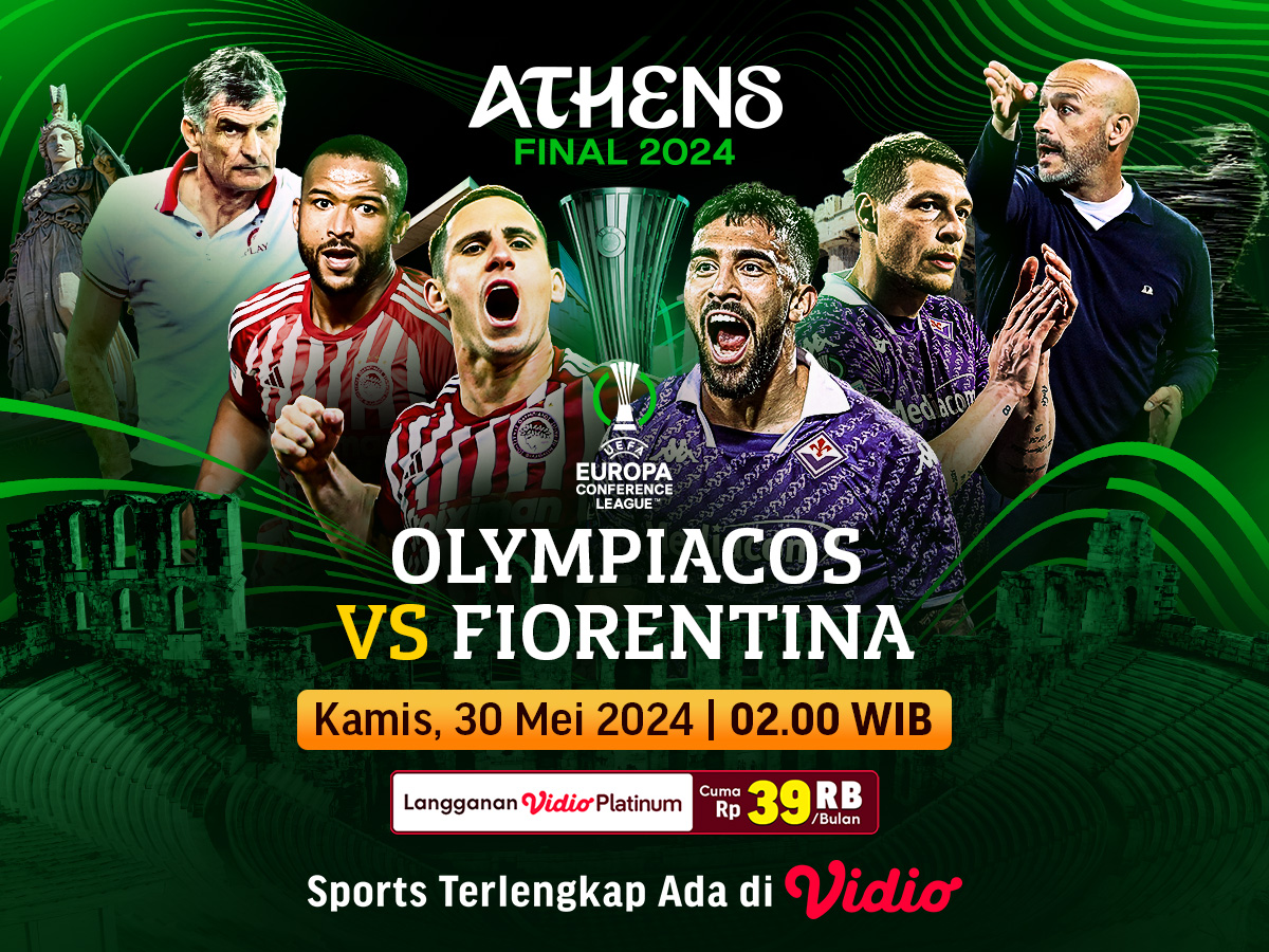 Link Live Steaming Olympiacos vs Fiorentina Final UECL 2024 - Vidio Blog