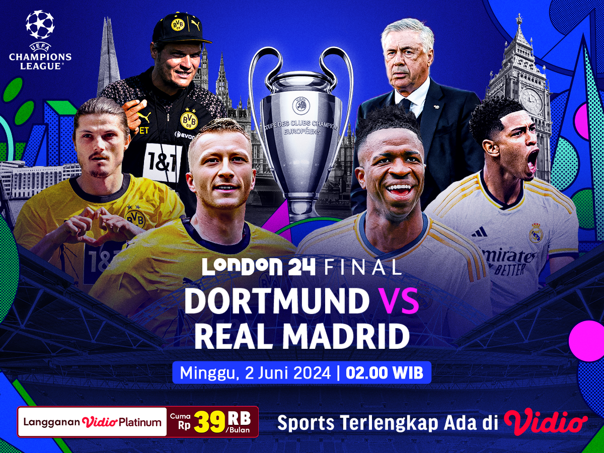Link Streaming Dortmund vs Real Madrid Final UCL 2024 - Vidio Blog