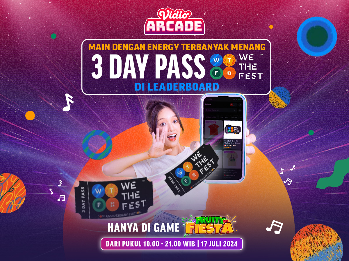 Menangkan 3 Day Pass Konser We The Fest di Leaderboard Vidio Arcade! - Vidio Blog