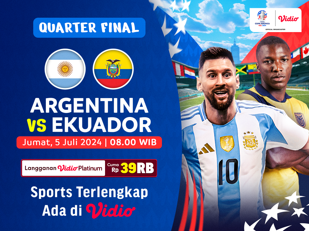 Link Siaran Langsung Argentina vs Ekuador Copa America 2024 Quarter Final - Vidio Blog