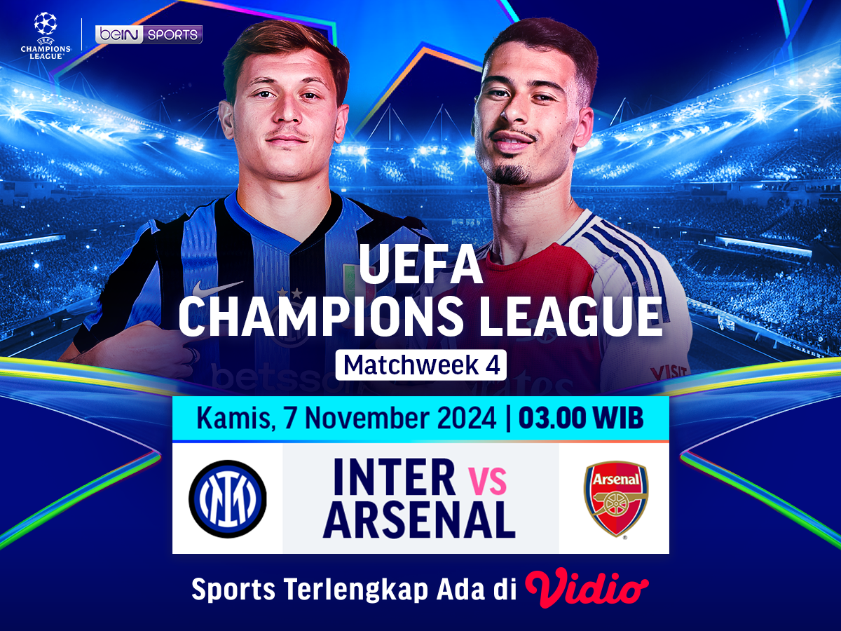 Siaran Langsung Liga Champion Inter vs Arsenal - Vidio Blog