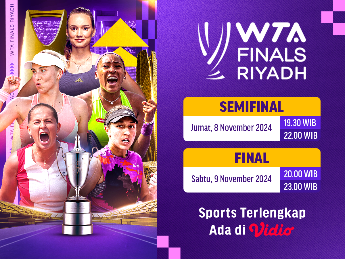 Jadwal dan Live Streaming WTA Finals Riyadh 2024 - Vidio Blog