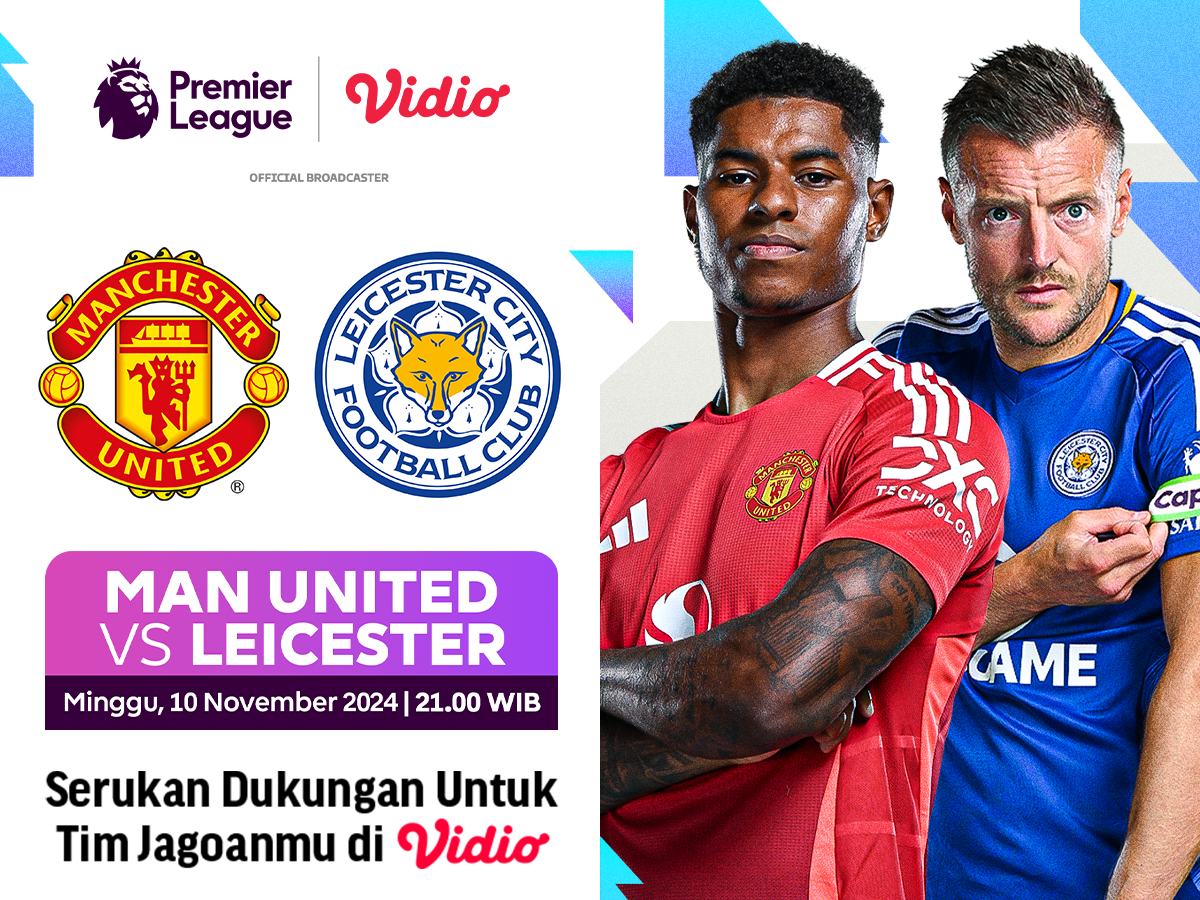 Link Siaran Langsung Manchester United vs Leicester - Vidio Blog