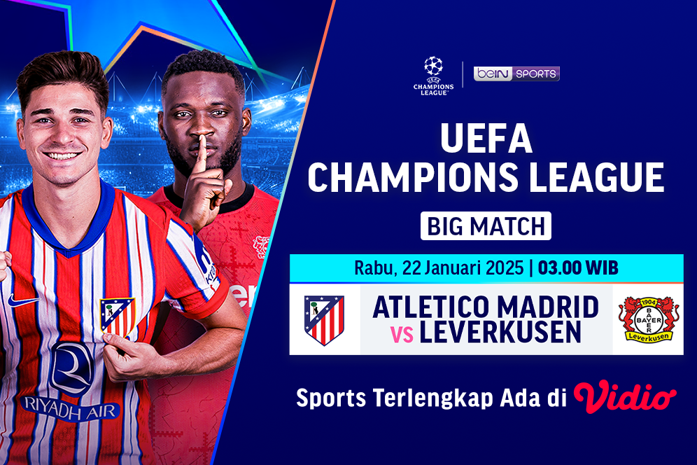 Link Live Streaming Atletico Madrid vs Leverkusen, Big Match Liga Champions - Vidio Blog