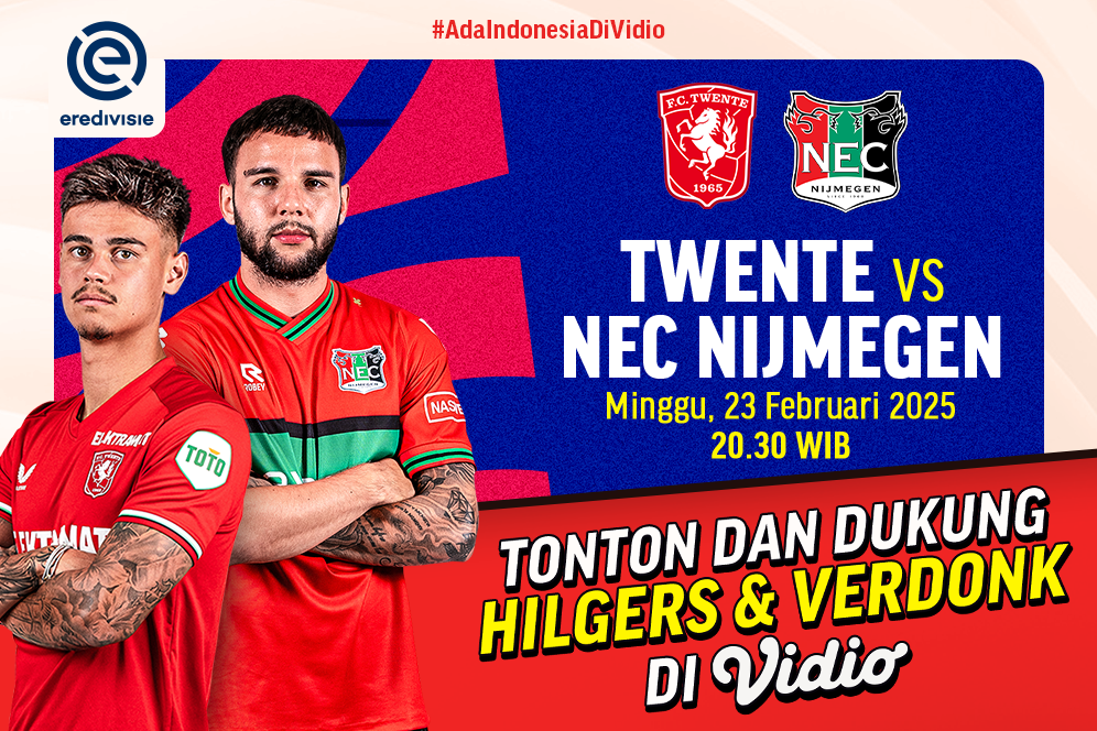 Link Live Streaming Twente vs NEC, Nonton Hilgers dan Verdonk di Eredivisie - Vidio Blog