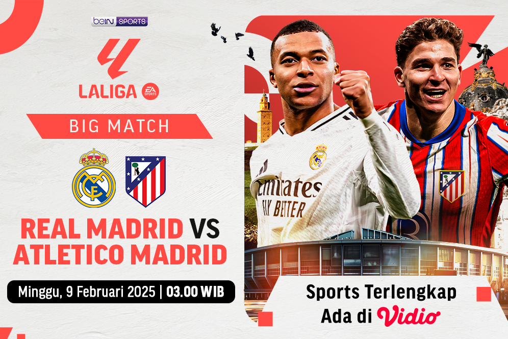 Link Siaran Langsung Real Madrid vs Atletico Madrid, Duel Sengit Derby Madrid - Vidio Blog