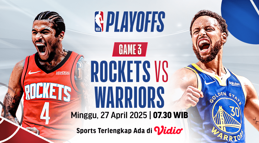 Nonton NBA Playoffs Game 3: Rockets vs Warriors di Sini!