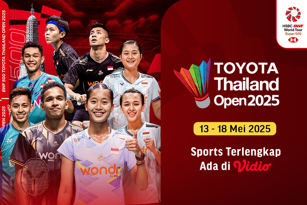 LIVE Nonton BWF Tour Streaming Toyota Thailand Open 2025 di Vidio - Vidio Blog