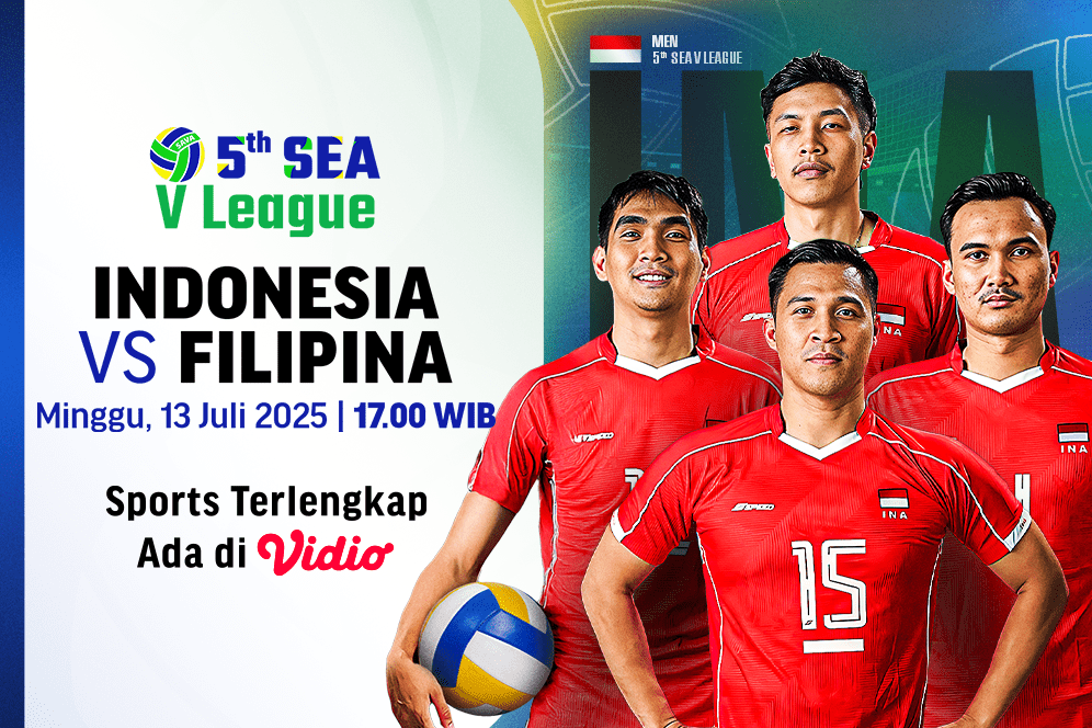 Nonton Indonesia vs Filipina, Live Stream SEA V League 2025 di Vidio - Vidio Blog