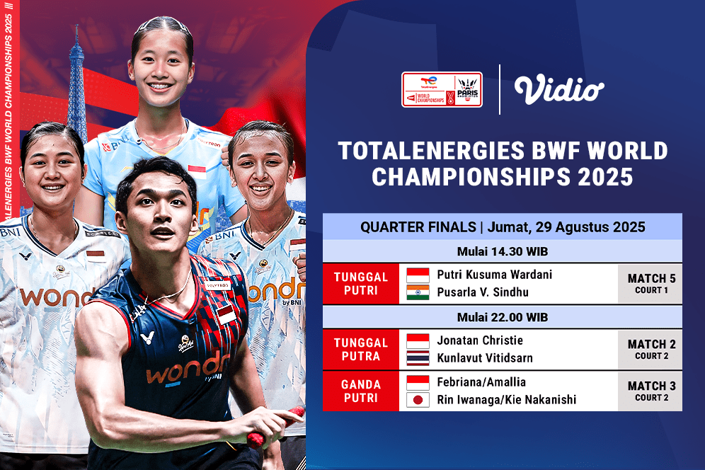 Jadwal BRI Super League 2025/26, Live Streaming di Vidio - Vidio Blog