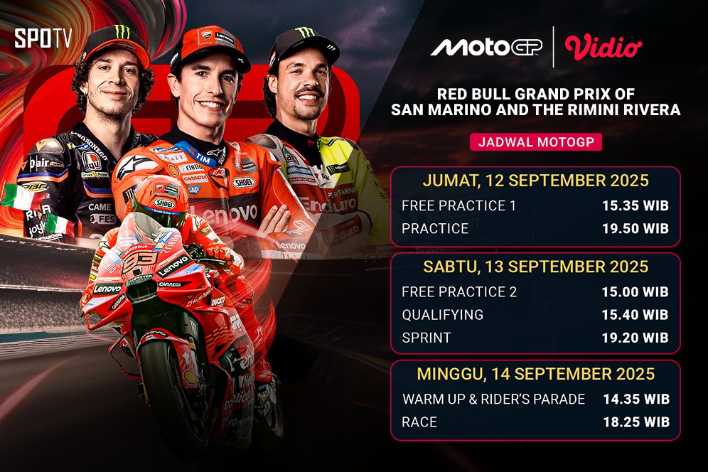 Live Streaming MotoGP San Marino 2025, Eksklusif Hanya di Vidio