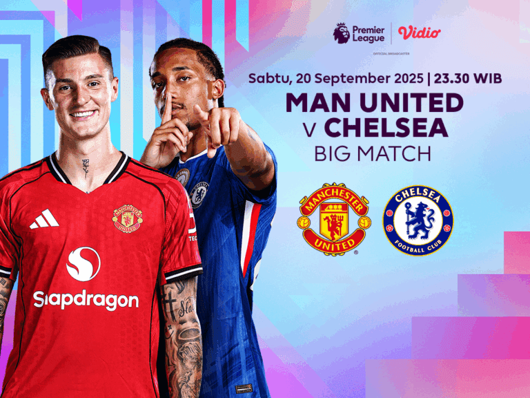 Live Streaming Premier League 25/26 Manchester United vs Arsenal: Eksklusif di Vidio