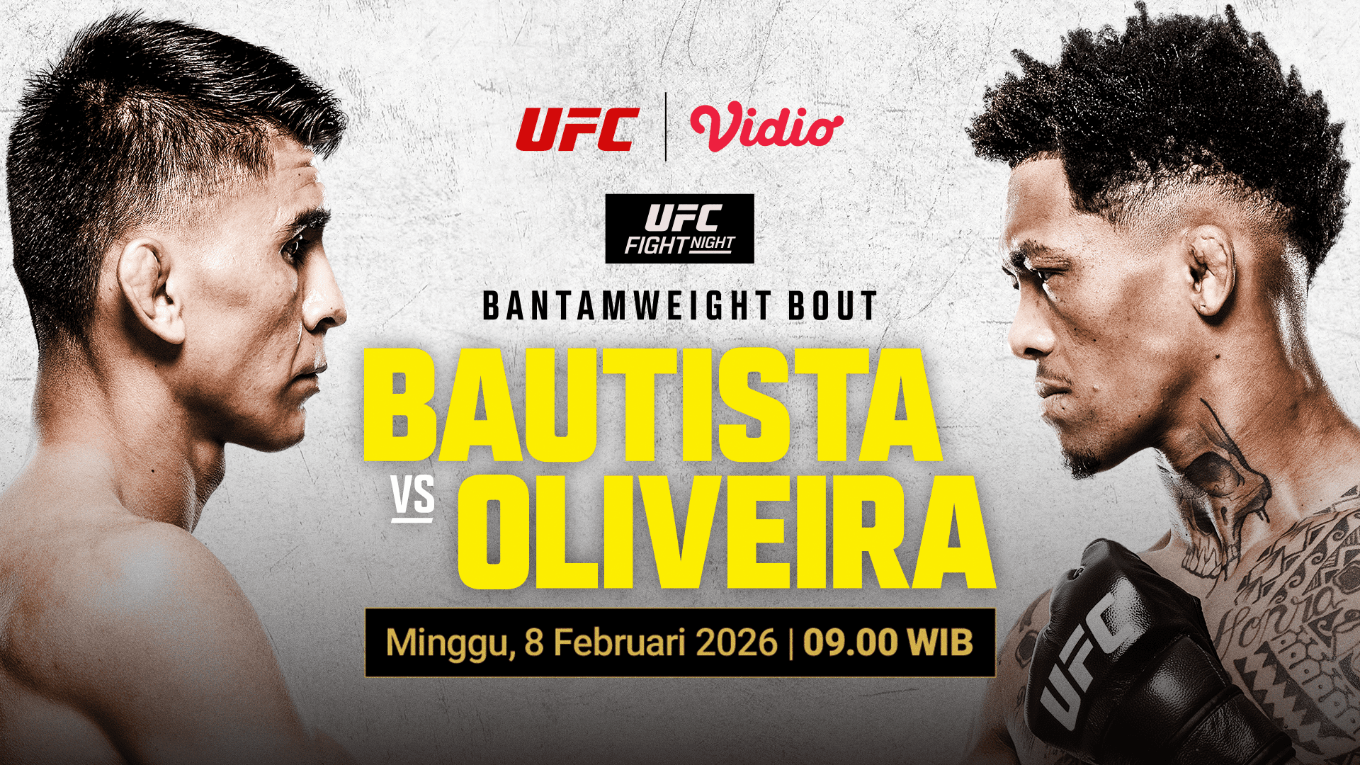Siaran Langsung UFC Fight Night: Mario Bautista vs Vinicius Oliveira ...