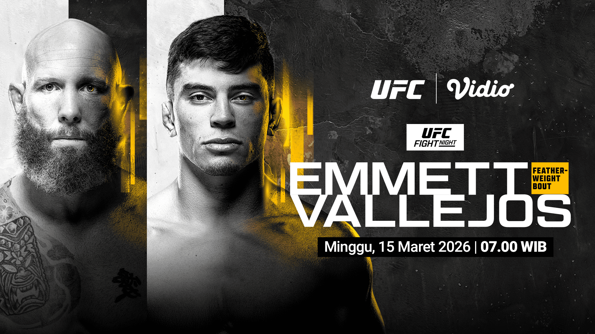 Tempat Menonton UFC Fight Night: Emmett vs Vallejos, Duel Panas Kelas ...