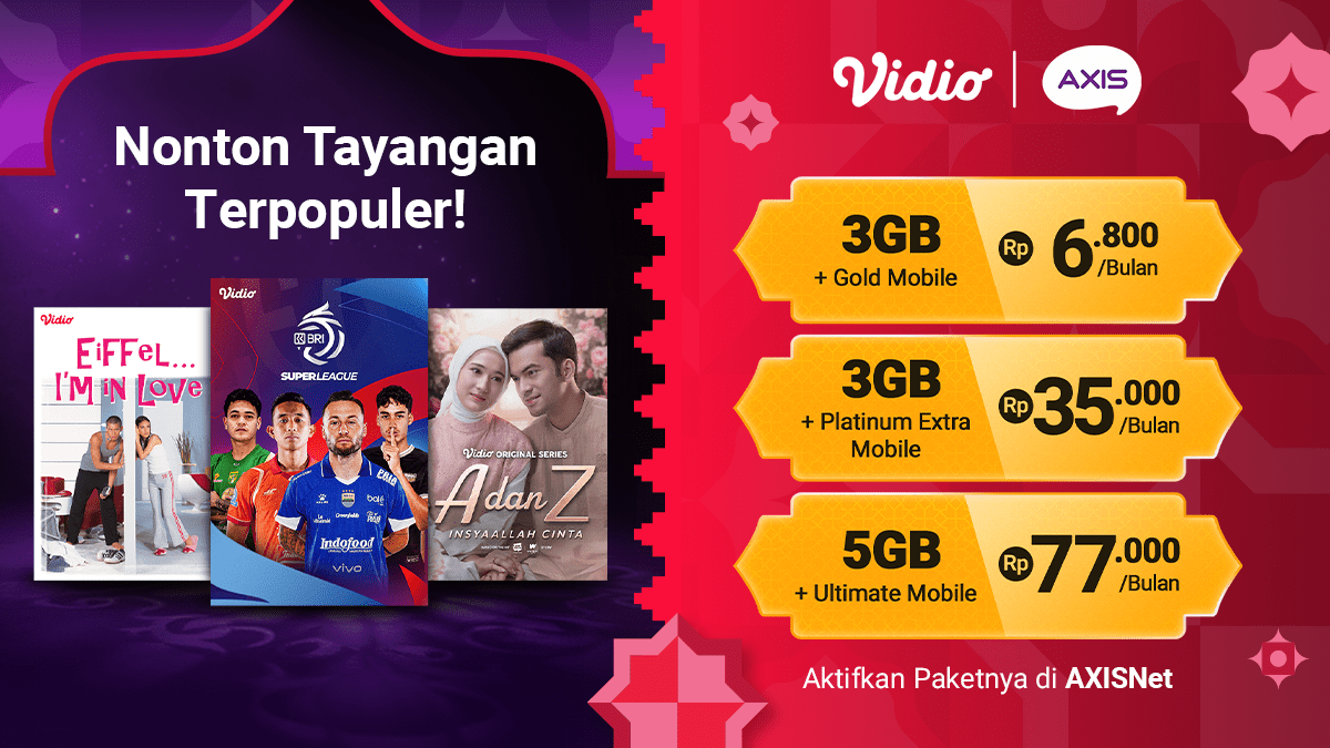 Promo Langganan & Voucher Nonton Vidio