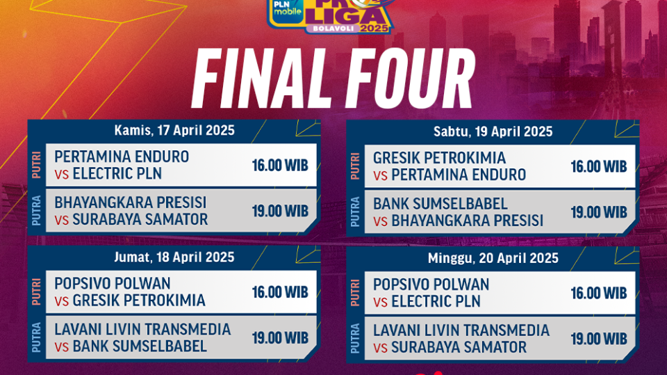 Nonton Live Streaming Final Four Week 1 Proliga 2025 di Sini