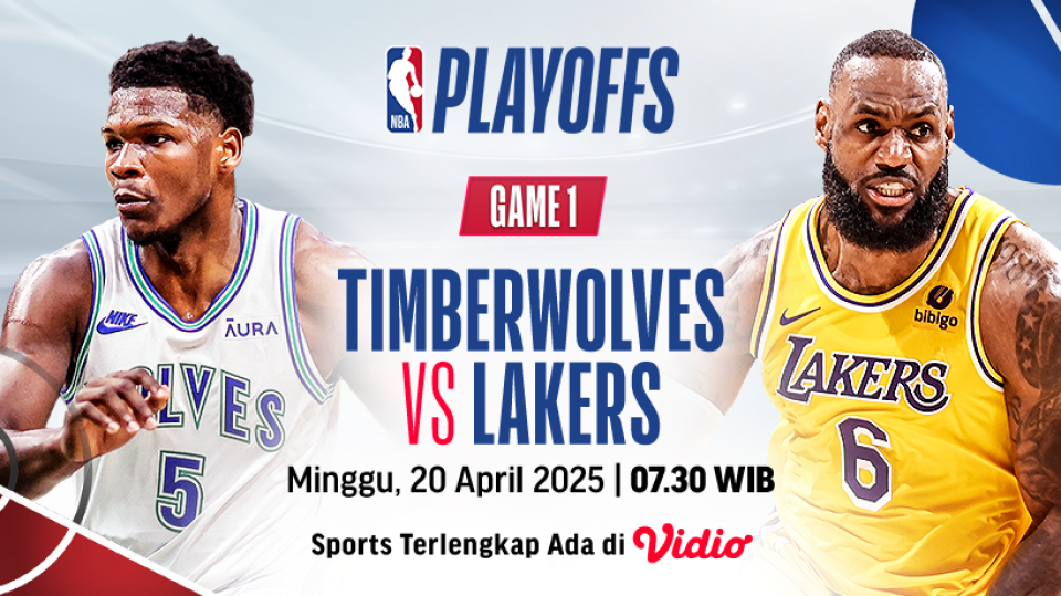Jadwal Live Streaming NBA Playoff: Timberwolves vs Lakers Round 1 di Vidio - Vidio Blog