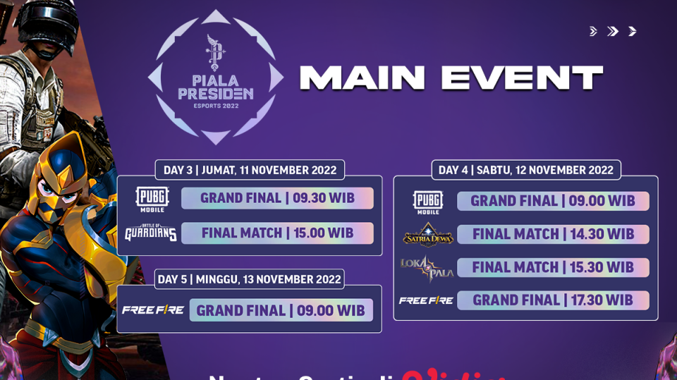 Jadwal Lengkap Piala Presiden Esports 2022 - Vidio Blog