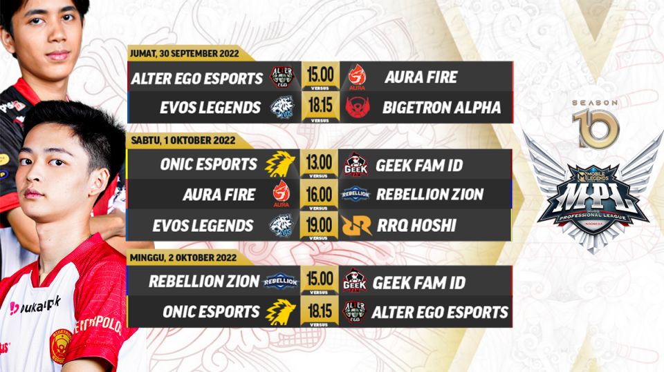 Jadwal Lengkap MPL ID Season 10 - Vidio Blog